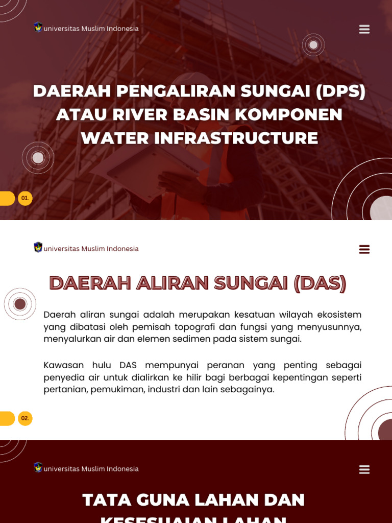 PPT DPS ATAU RIVER BASIN KOMPONEN WATER INFRASTRUKTUR | PDF