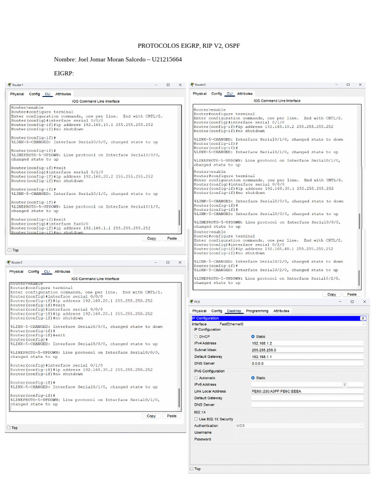 Protocolos Eigrp, Ripv2, Ospf | PDF
