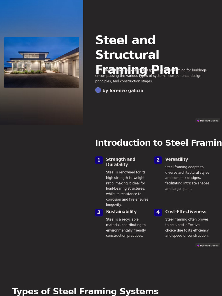 Steel Framing Plan Overview Guide | PDF | Beam (Structure) | Framing ...