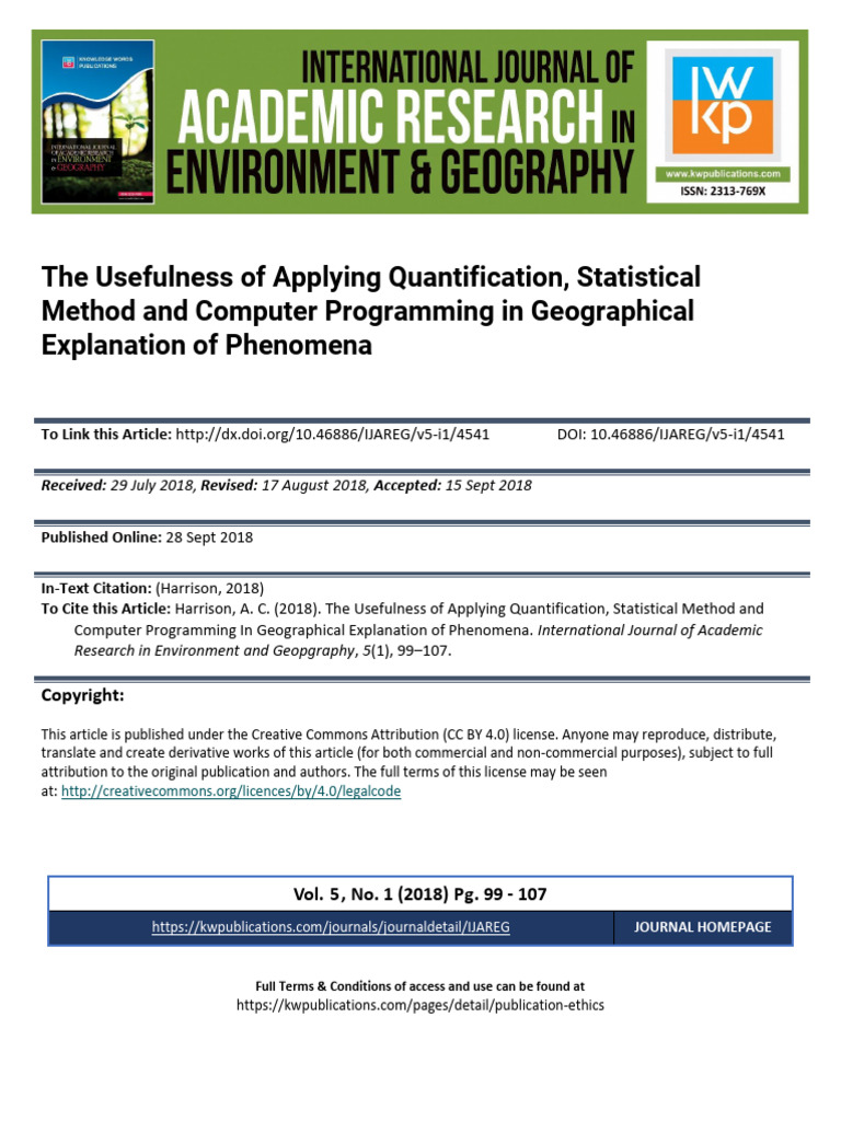 The Usefulness of Applying Quantification Statistical Method and Computer Programming in ...
