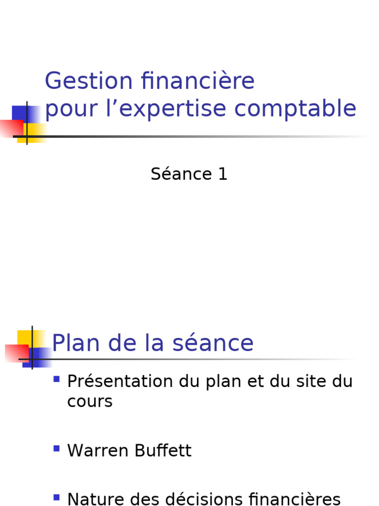 seance1 | PDF | Warren Buffett | Services financiers