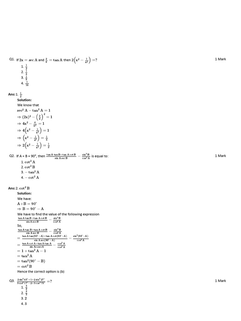 Introduction To Trigonometry | PDF | Elementary Mathematics | Mathematical Analysis