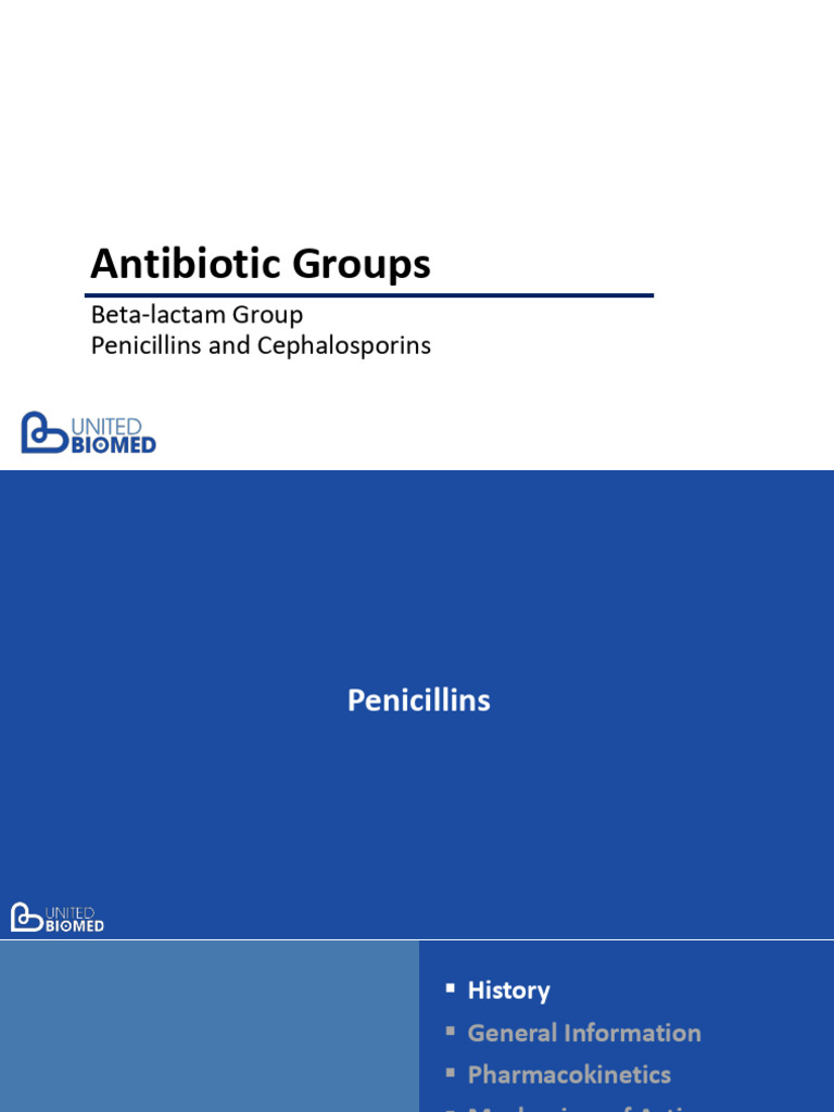 Beta Lactam Group - Penicillin and Cephalosporins | PDF | Beta ...