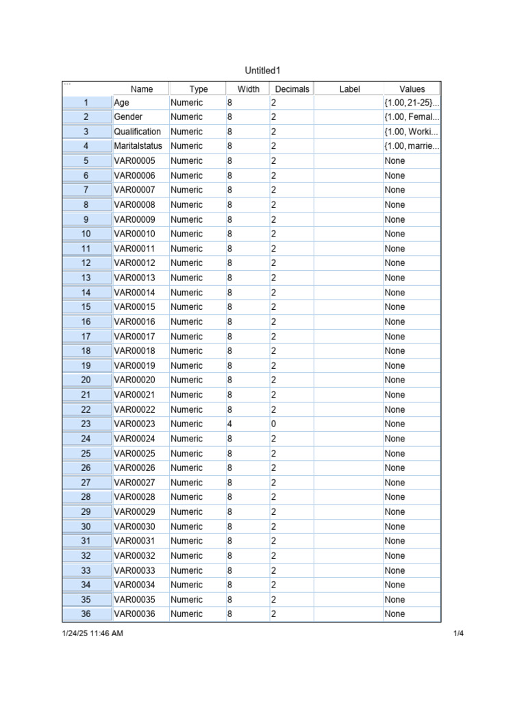 Spss Dat Sheet | PDF