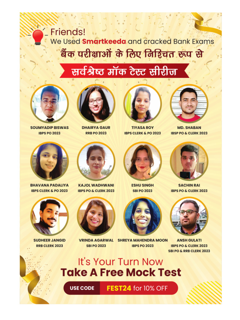 Seating Arrangement Quiz for IBPS & SBI | PDF