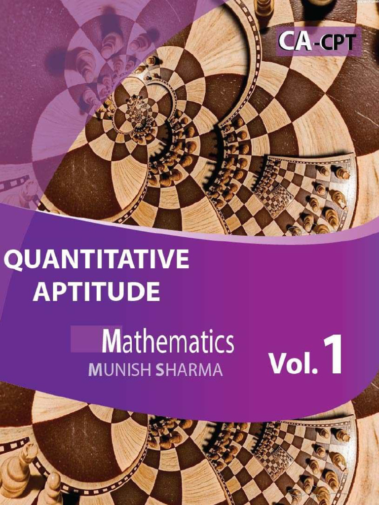 CA CPT Quantitative Aptitude Mathematics Volume 1 Chapter 1 Ratio Proportionindices and ...