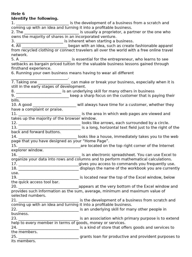 hele 6 1st m (1st) | PDF | Microsoft Excel | Spreadsheet
