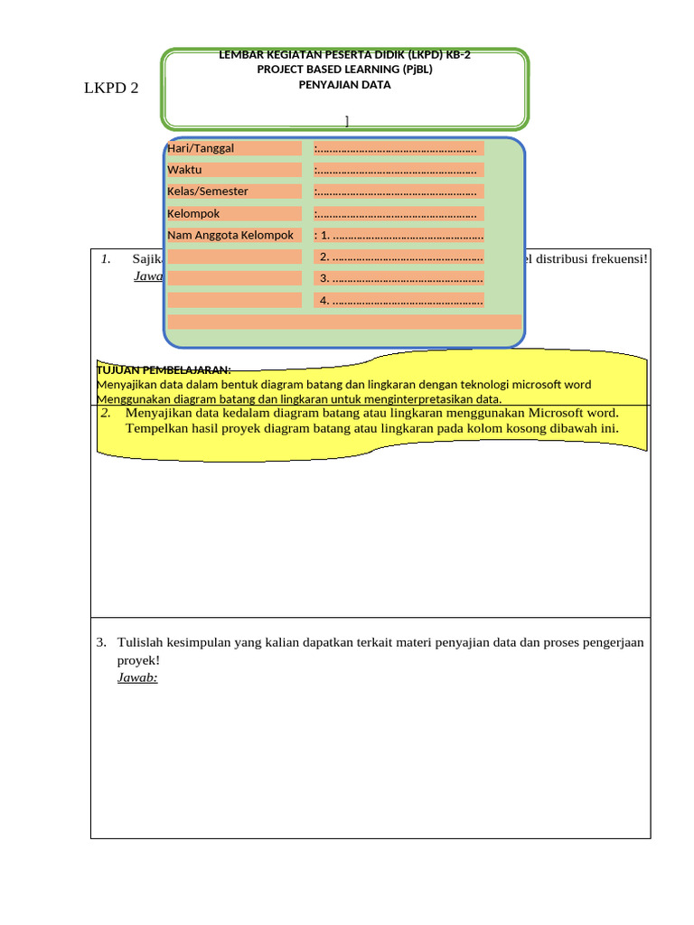 Rubrik Penilaian LKPD 2 | PDF
