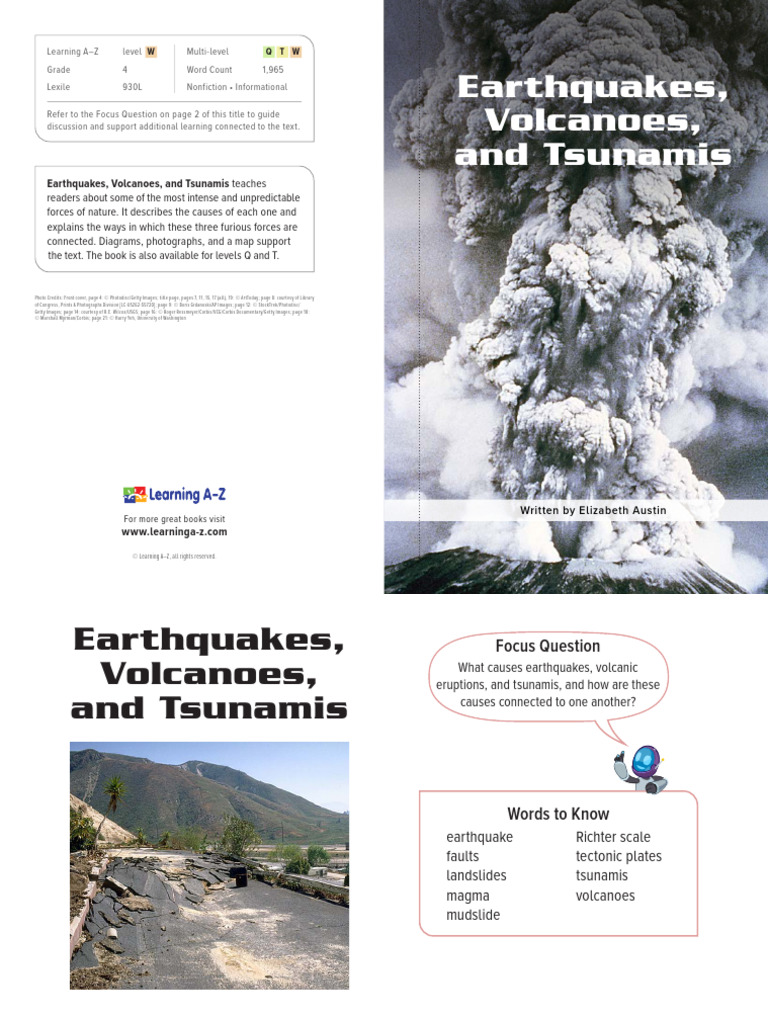 Earthquakes, Volcanoes, Tsunamis Explained | PDF | Volcano | Tsunami