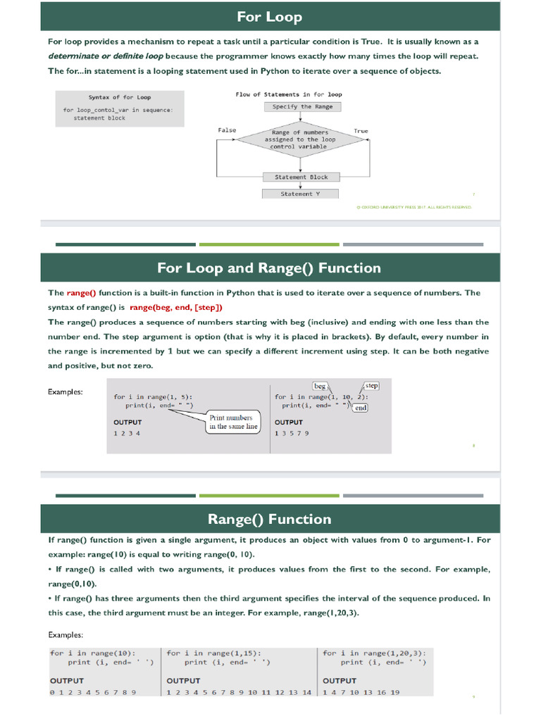 For Loop | PDF