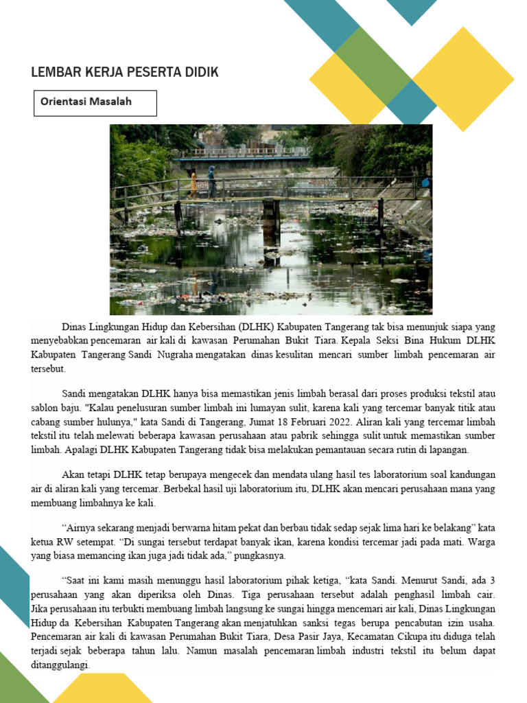 LKPD Pencemaran Air | PDF