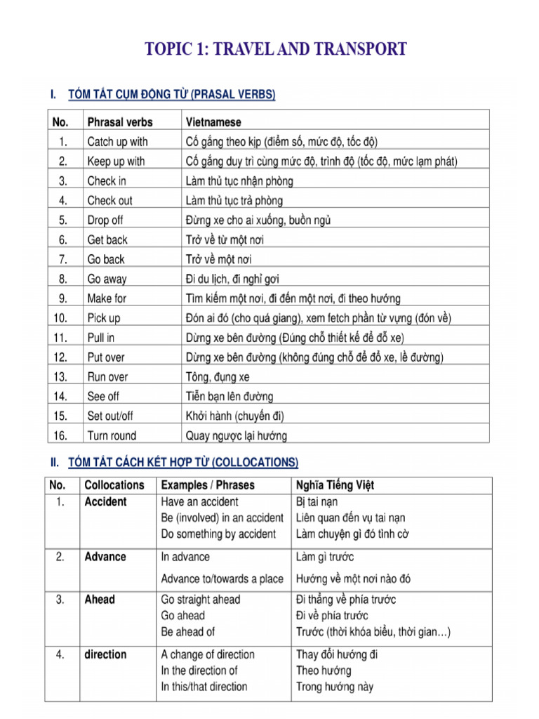 Topic 1 - Travel Abf Transport | PDF
