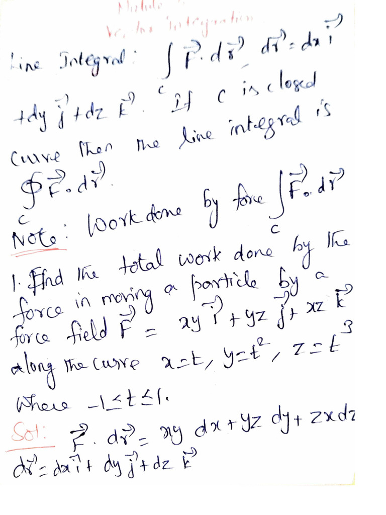 Module 5 Vector Integration | PDF