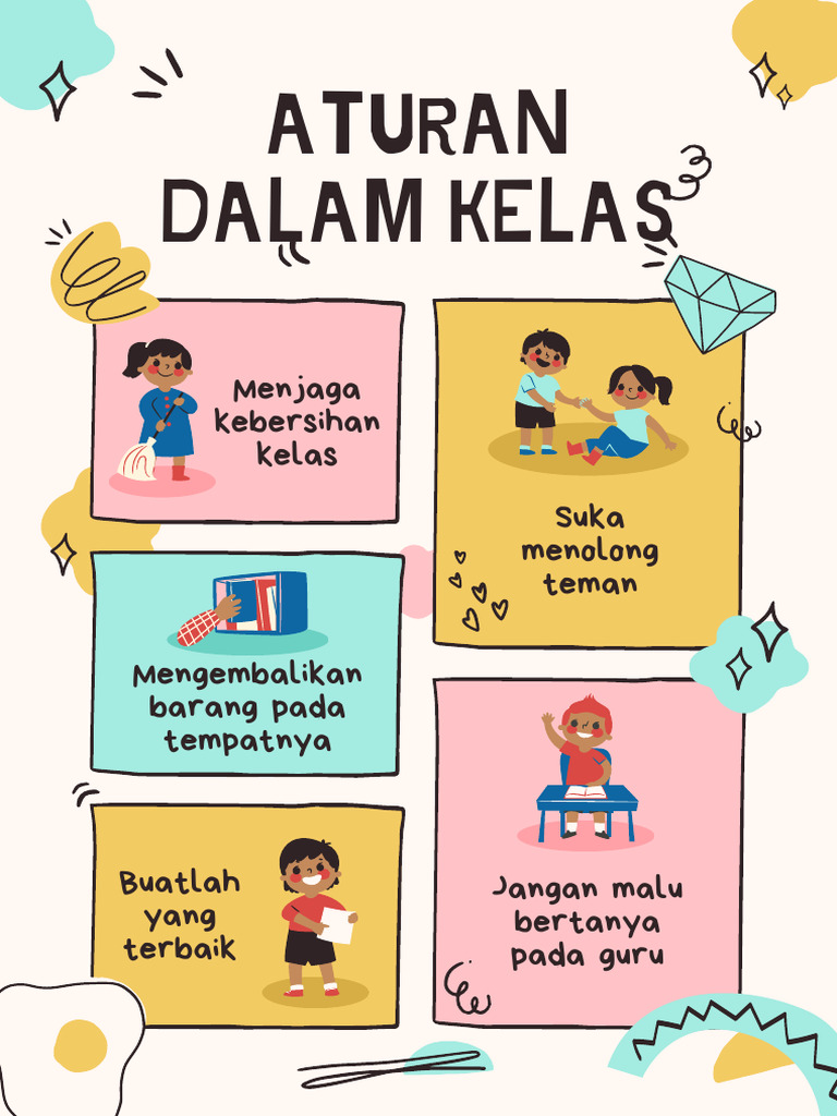 Handdrawn Classroom Rules Poster | PDF
