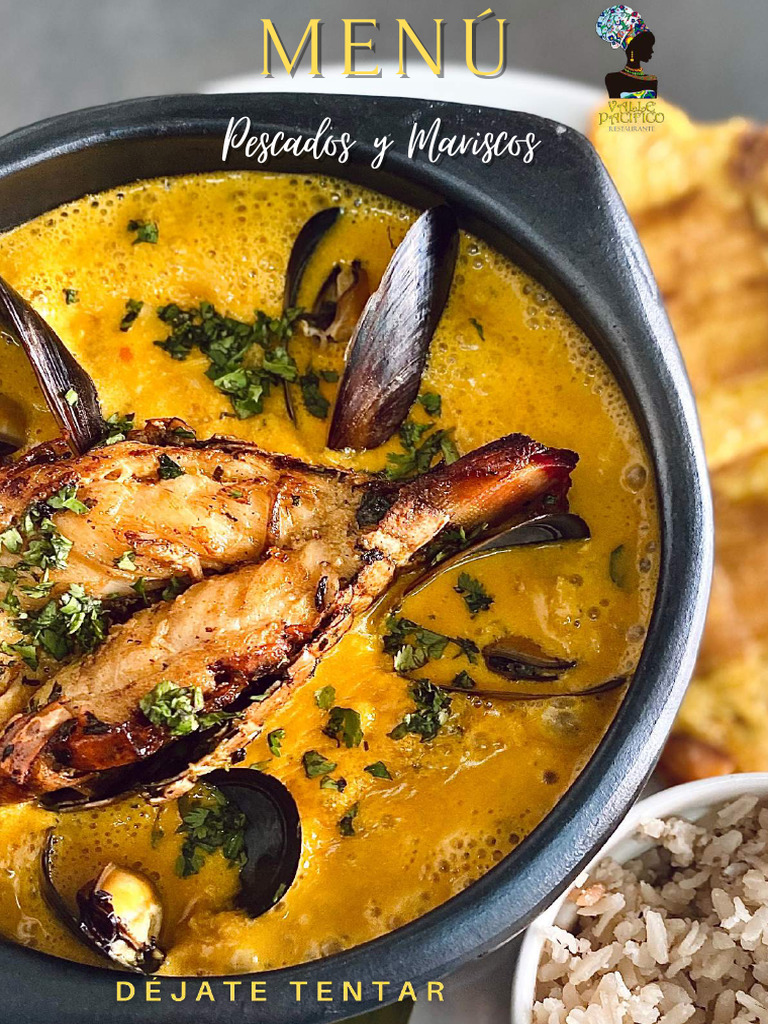 Menú de Pescados y Mariscos del Pacífico | PDF | Mariscos | Cocina