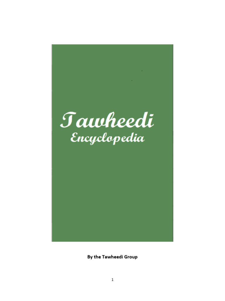 Tawheediencyclopedia v3 | PDF | Hadith | God In Islam