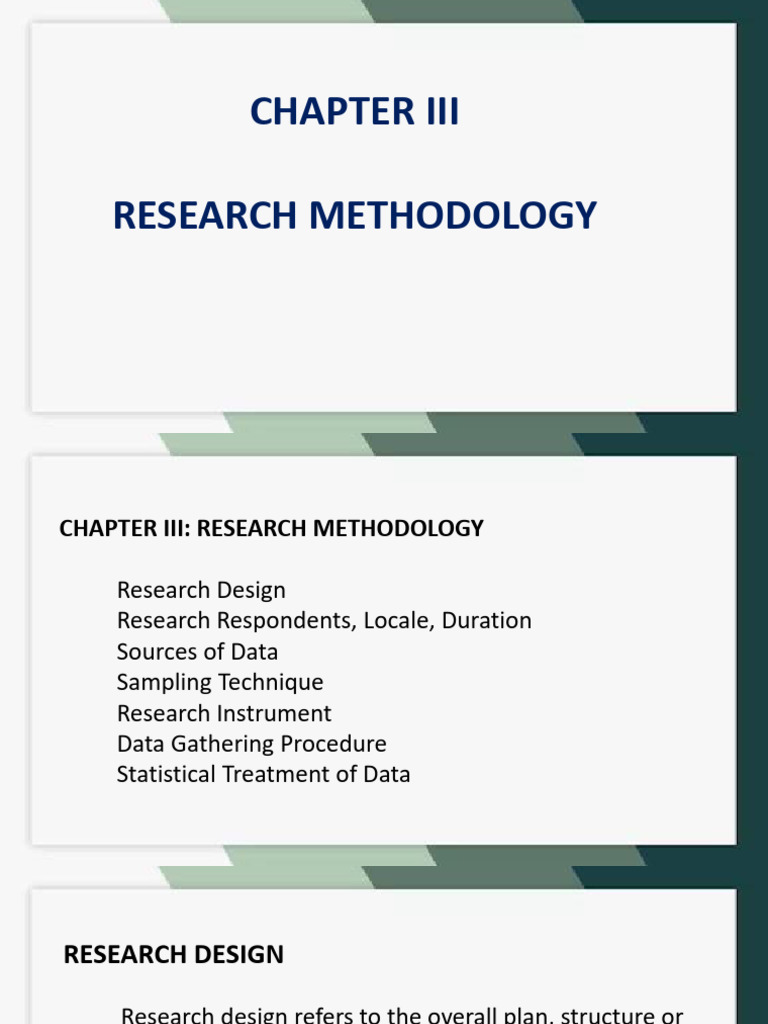 Chapter III Methodology | PDF | Sampling (Statistics) | Methodology
