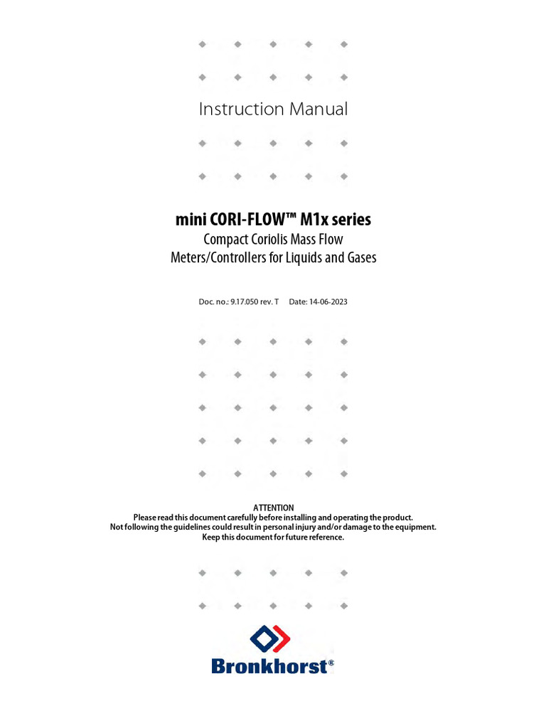 Manual Mini CORI FLOW | PDF | Instrumentation | Calibration