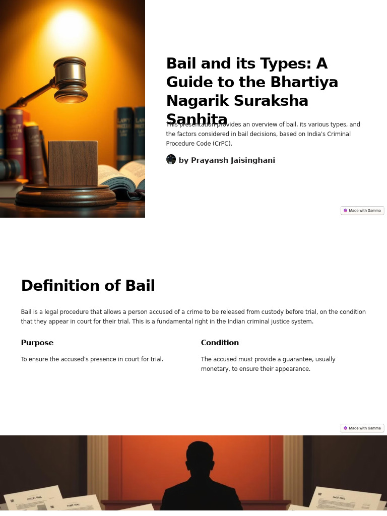 Bail and Its Types A Guide To The Bhartiya Nagarik Suraksha Sanhita ...