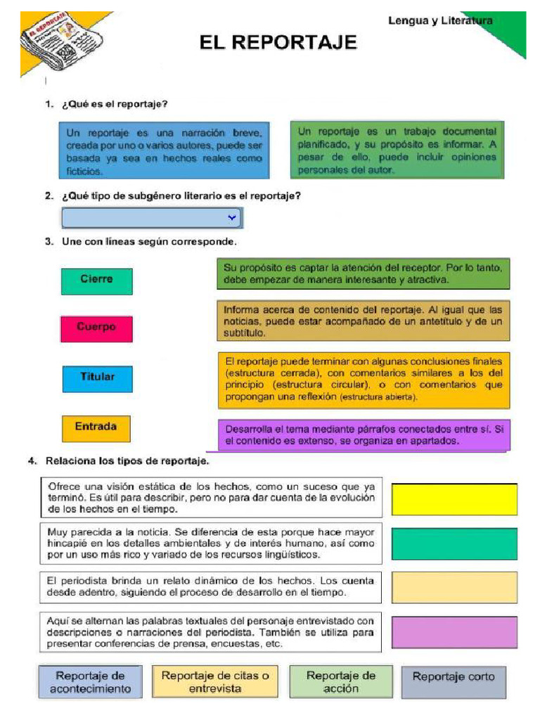 DEBER REPORTAJE 8vo | PDF
