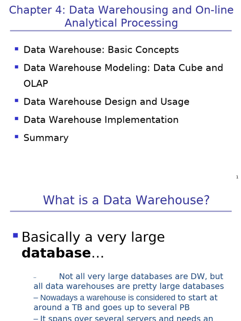 Chap3_PIEAS_DCIS_BSCIS_DM_23_Topic_03_DWH_OLAP | PDF | Data Warehouse | Data