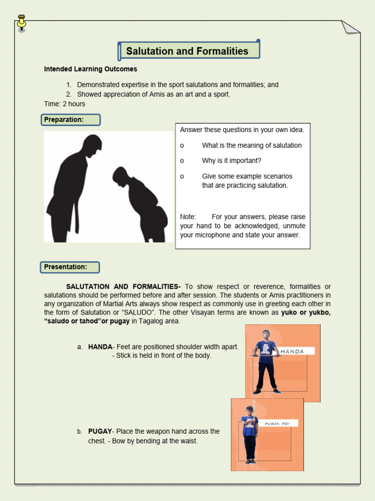 Salutation and Formalities | PDF