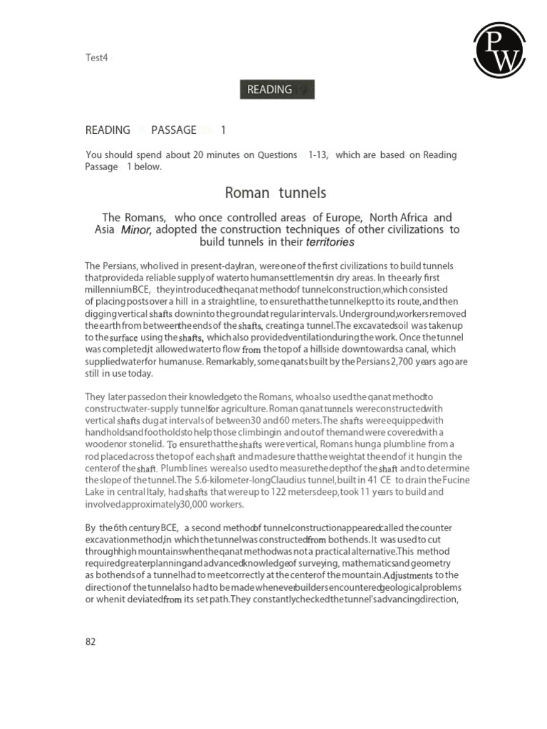 Cambridge 16 Reading Test 04 | PDF | Tunnel | Artificial Intelligence