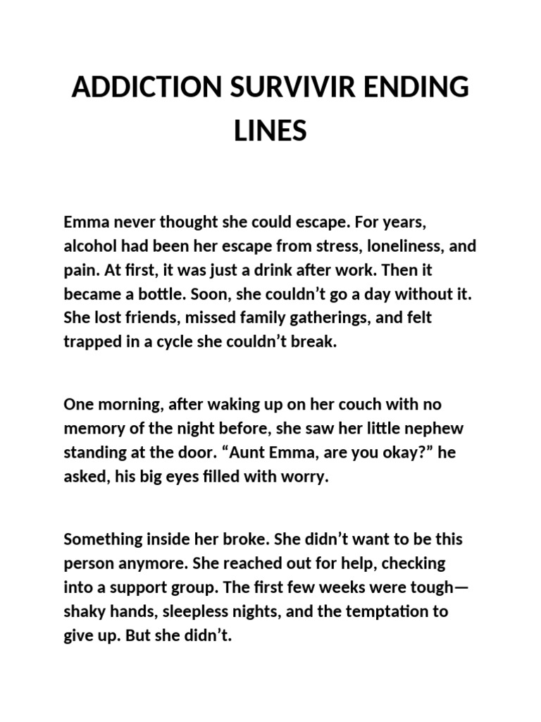 ADDICTION SURVIVIR ENDING LINES | PDF