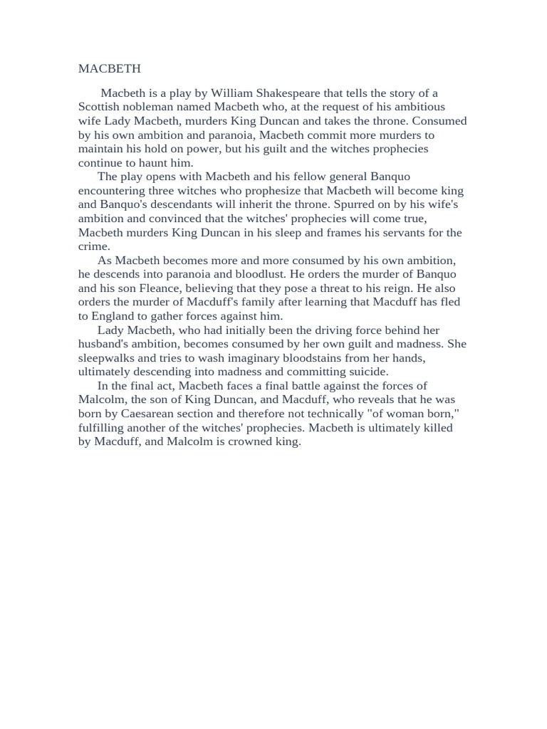 Macbeth | PDF