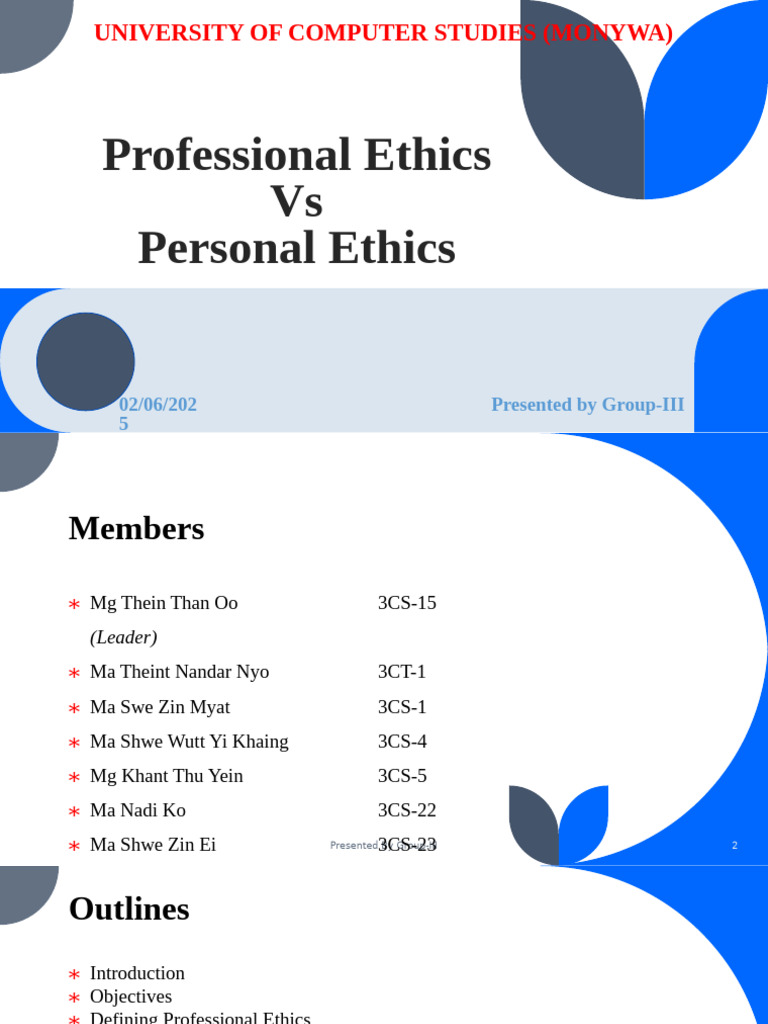 Professional Ethics | PDF | Professional Ethics | Integrity