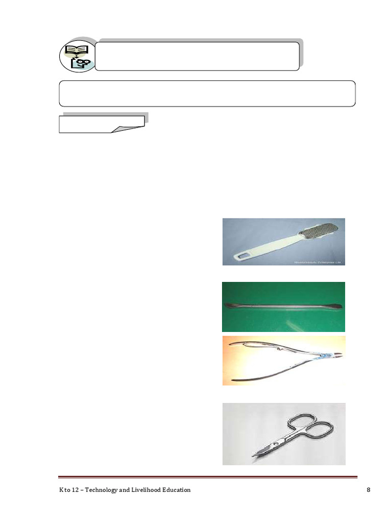 Nail Care Tools and Equipment Guide | PDF | Nail (Anatomy)