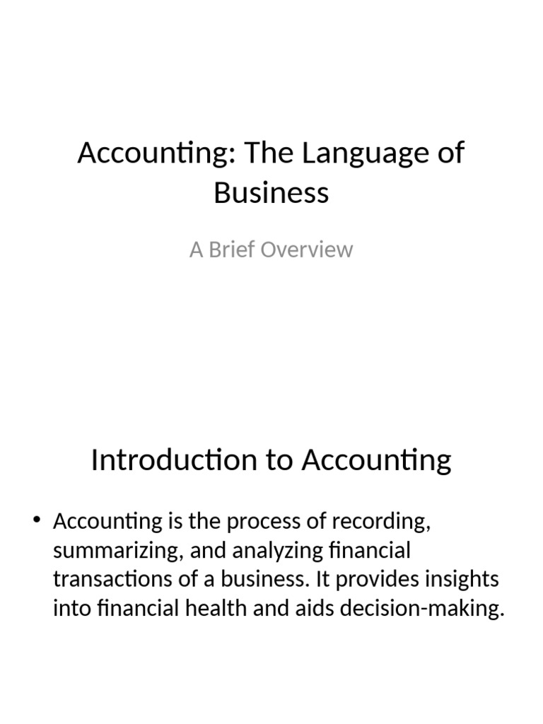 Accounting Presentation Pdf