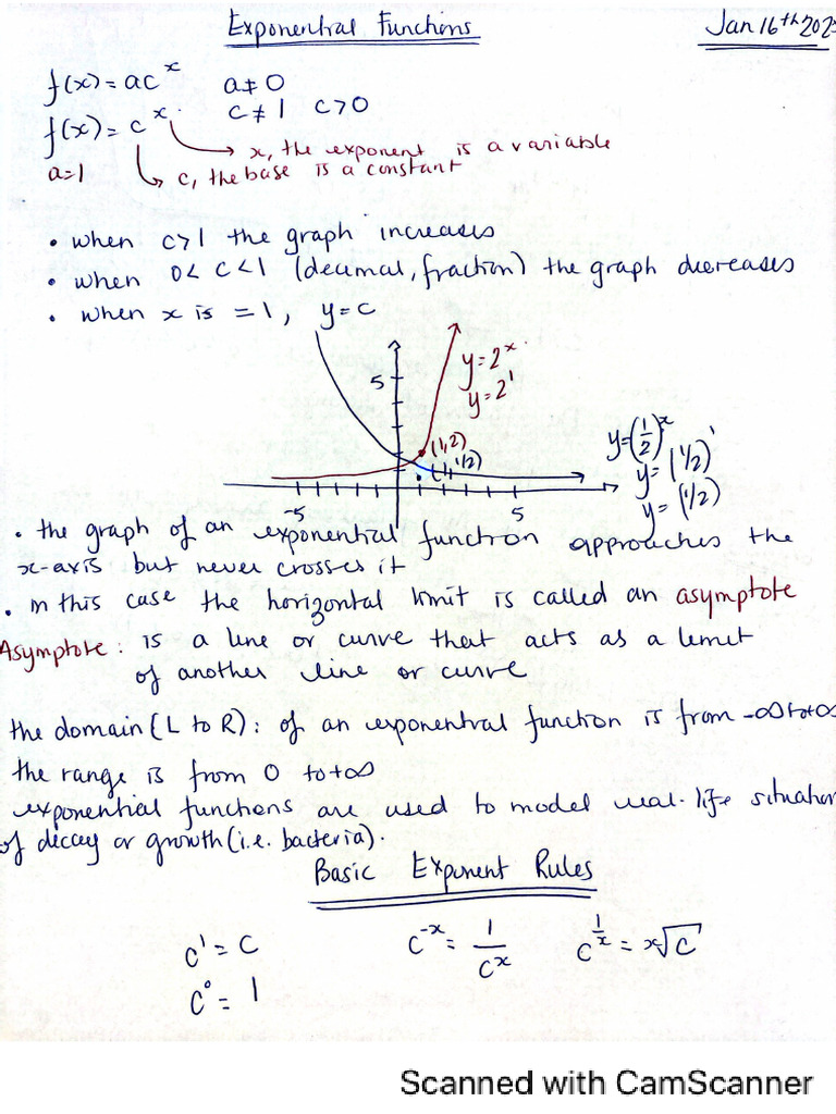 Exponential Function | PDF