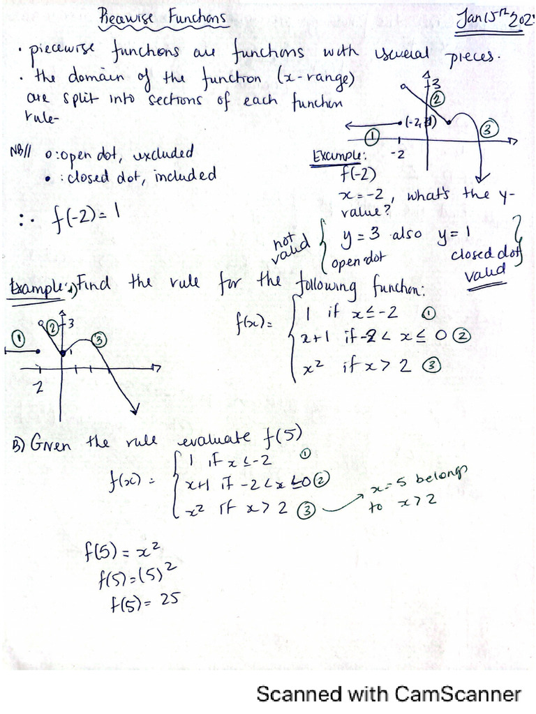 Piecewise and stepwise functions | PDF