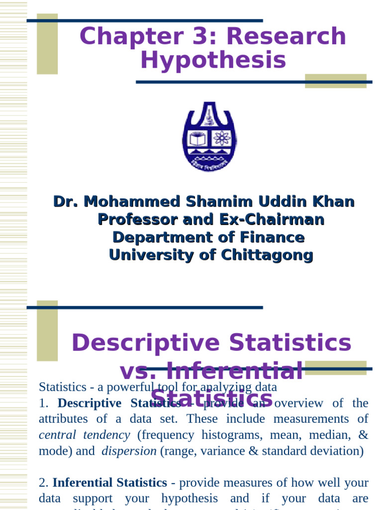 Chapter-3 Research Hypothesis | PDF | P Value | Statistical Significance