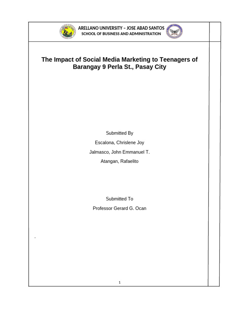 GROUP-6-FINAL-RESEARCH | PDF | Popular Culture & Media Studies | Social Media