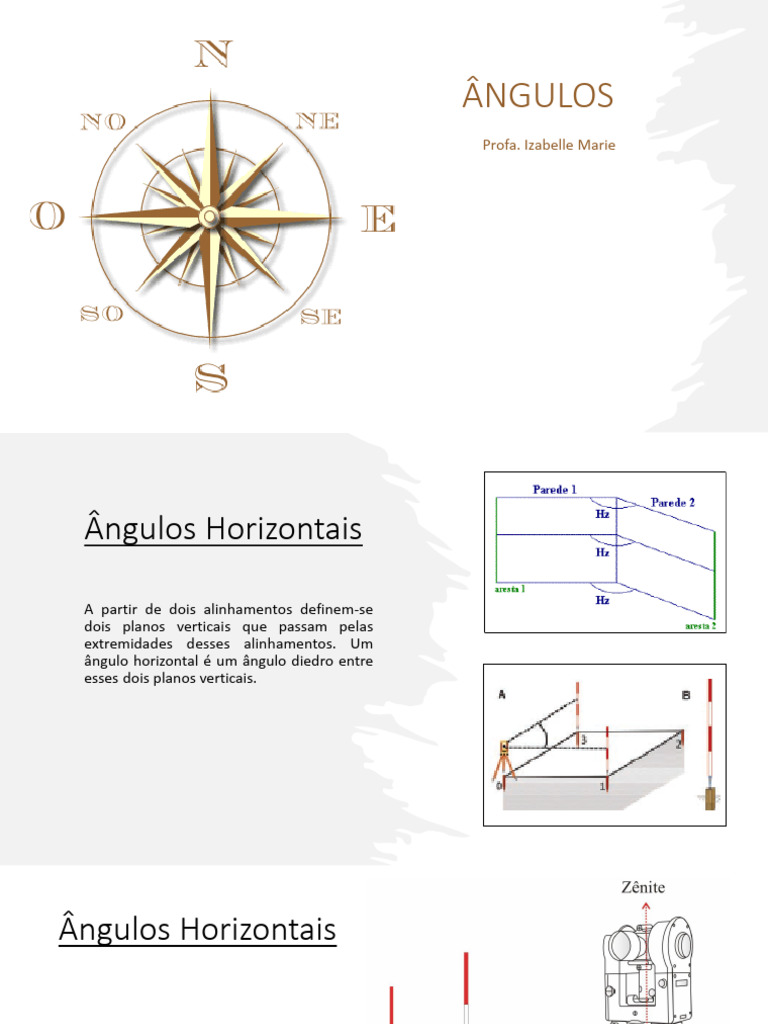 Aula_5_ngulos_horizontais_e_vertic | PDF | Ângulo | Magnetismo
