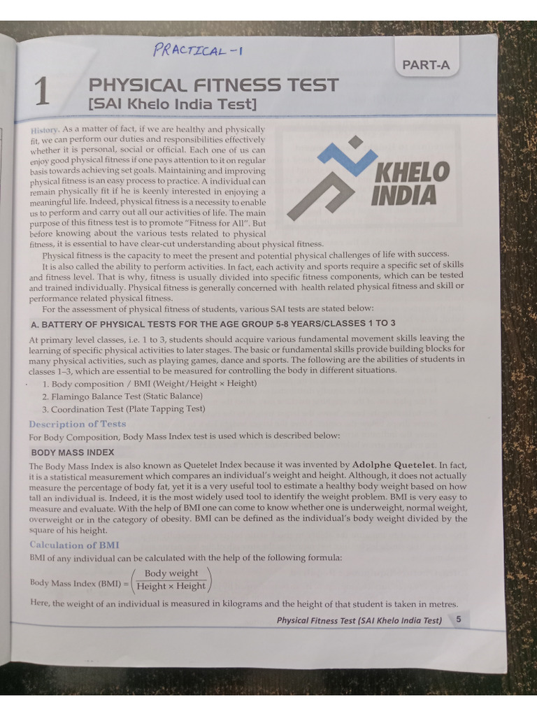 Practical 1 Sai Khelo India Test | PDF