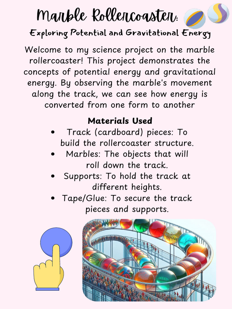 Marble Rollercoaster Exploring Potential and Gravitational Energy | PDF