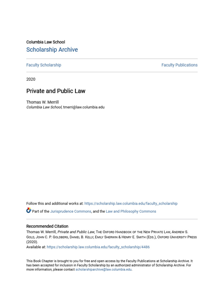 Private and Public Law | PDF | Nuisance | Tort