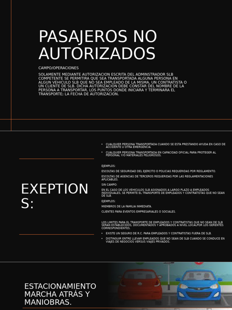 Reglas de Transporte y Seguridad SLB | PDF | Transporte