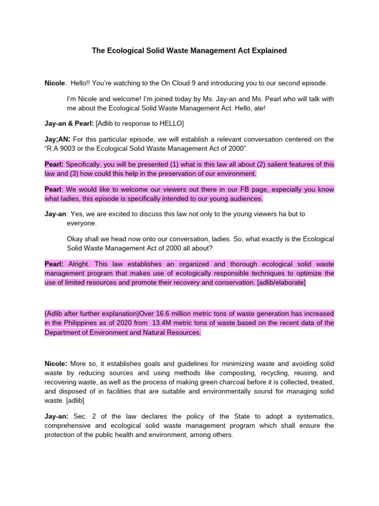 Understanding the Ecological Waste Act | PDF | Waste Management | Waste