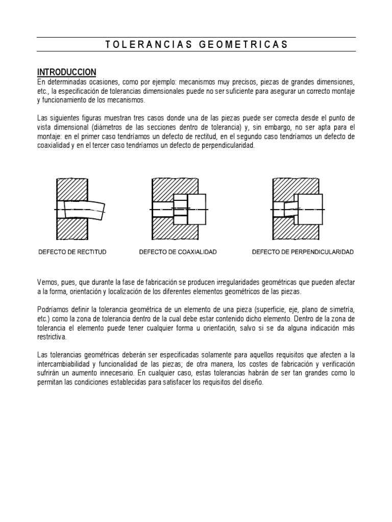 Tolerancias Geometricas | Tolerancia de ingeniería | Dimensión