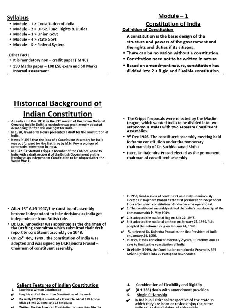 COI - Module - 1 | PDF | Citizenship | Naturalization