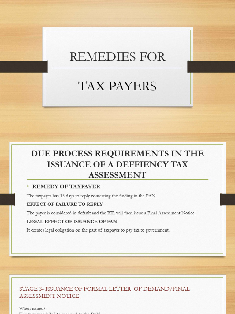 Wk 4 v2 Remedies of Taxpayer | PDF | Tax Refund | Value Added Tax