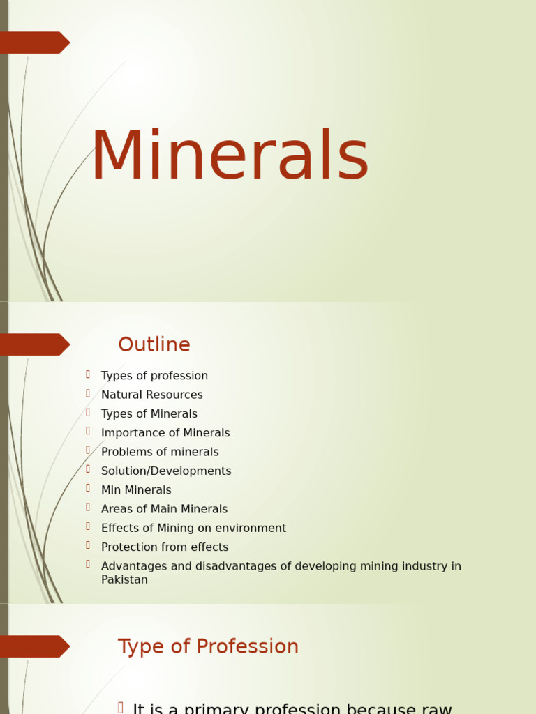 minerals | PDF | Mining | Minerals