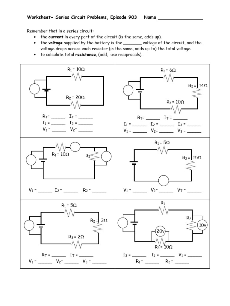 Series Circuit Problems w Kst | PDF