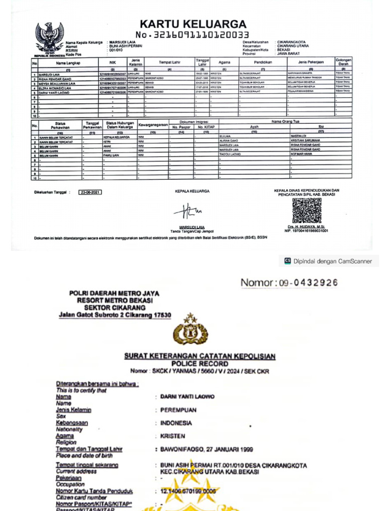 Scan KK Dan SKCK | PDF