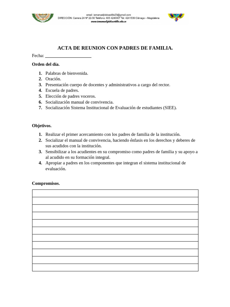 Reunión Padres: Normas y Evaluación | PDF