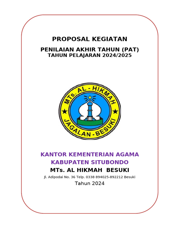 Proposal Pas Genap Tapel 2024 - 2025 | PDF